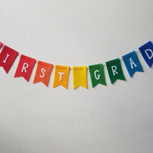 Happy Birthday Banner on Rainbow Felt With Baker's Twine - Etsy