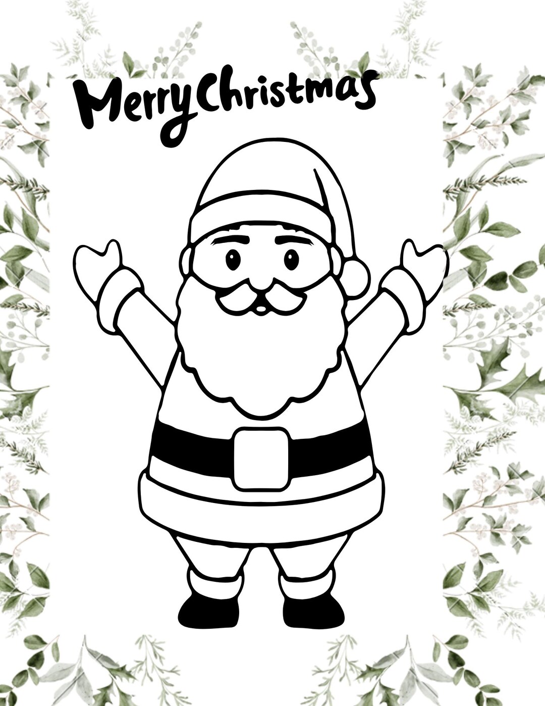 Printable Christmas Coloring Pages | Santa, Tree & Snowman""cute ...