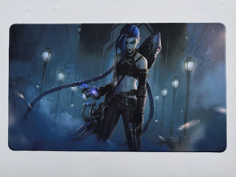 Jinx Arcane Enemy Playmat Stitched Edges - Riftbound Trading Card Game ...