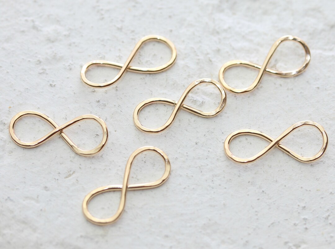 14 K Gold Filled Infinity Connectors Links | Rose Gold Eternity ...