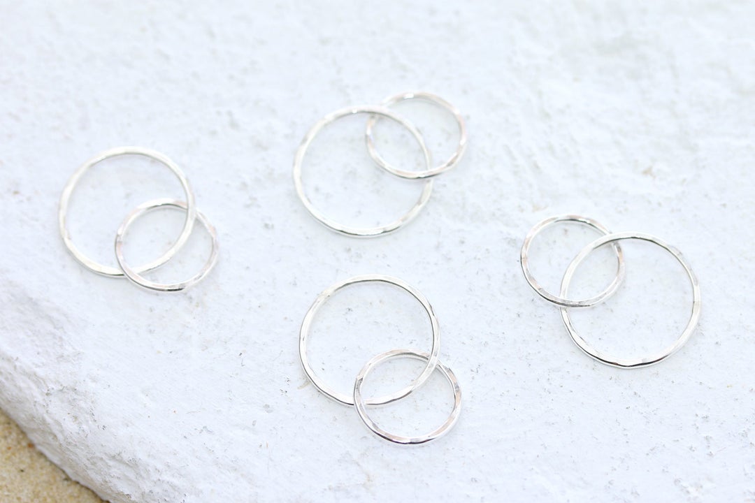 Mother & Daughter Infinity Links | Sterling Silver Linked Circle ...