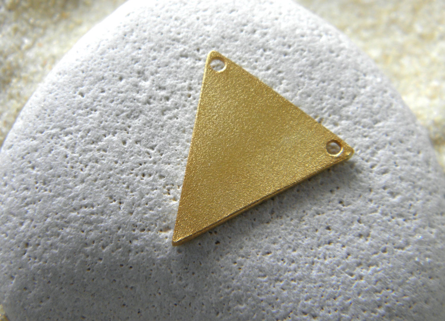 14 K Gold Filled Satin Geometric Triangle Pendant | Etsy