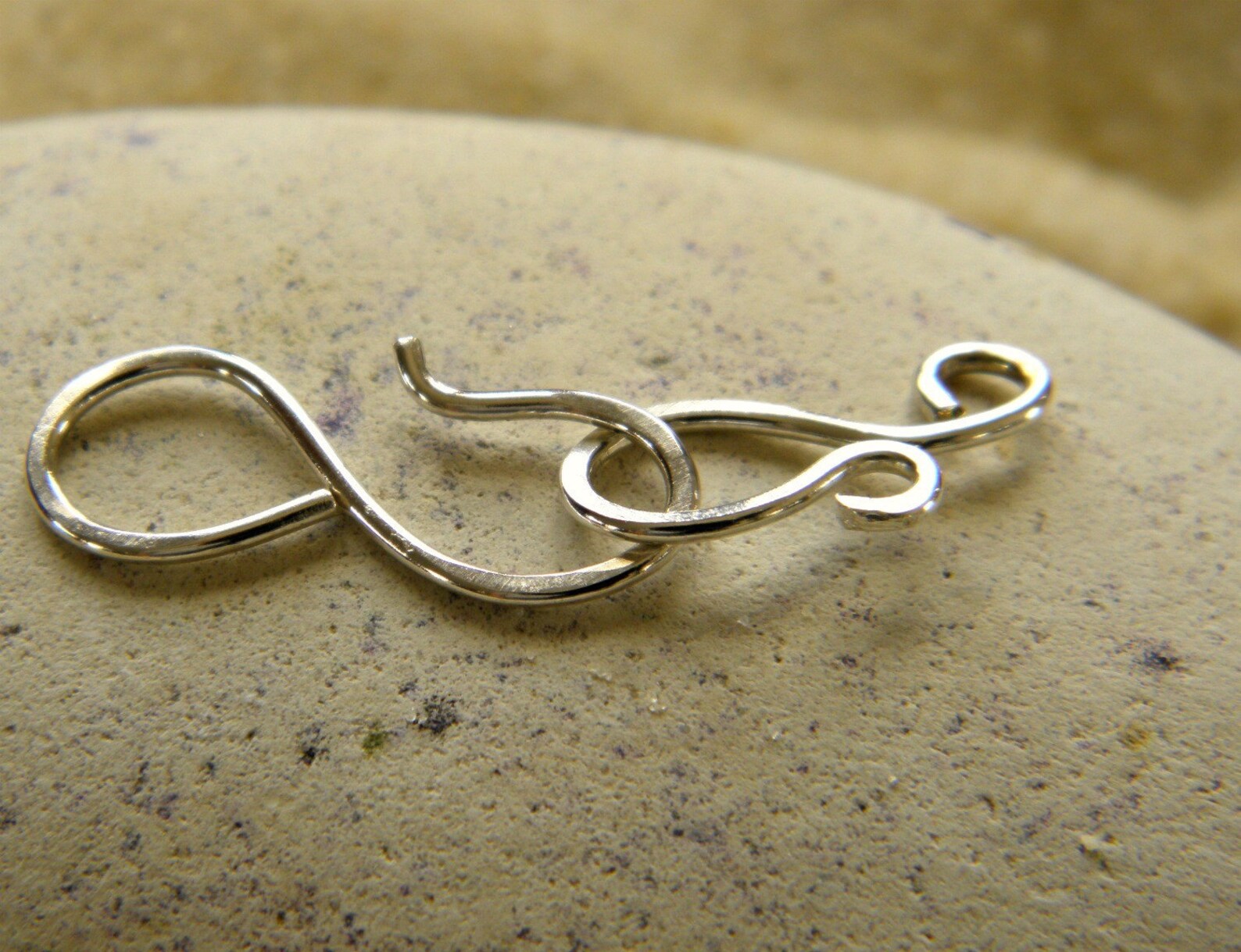Handmade Sterling Silver | 14K Gold Filled | Copper Hook & Eye Clasp - Etsy