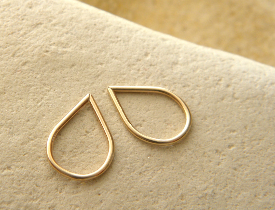 Gold Filled Tear Drops | Rose Gold Earring Drops - Etsy