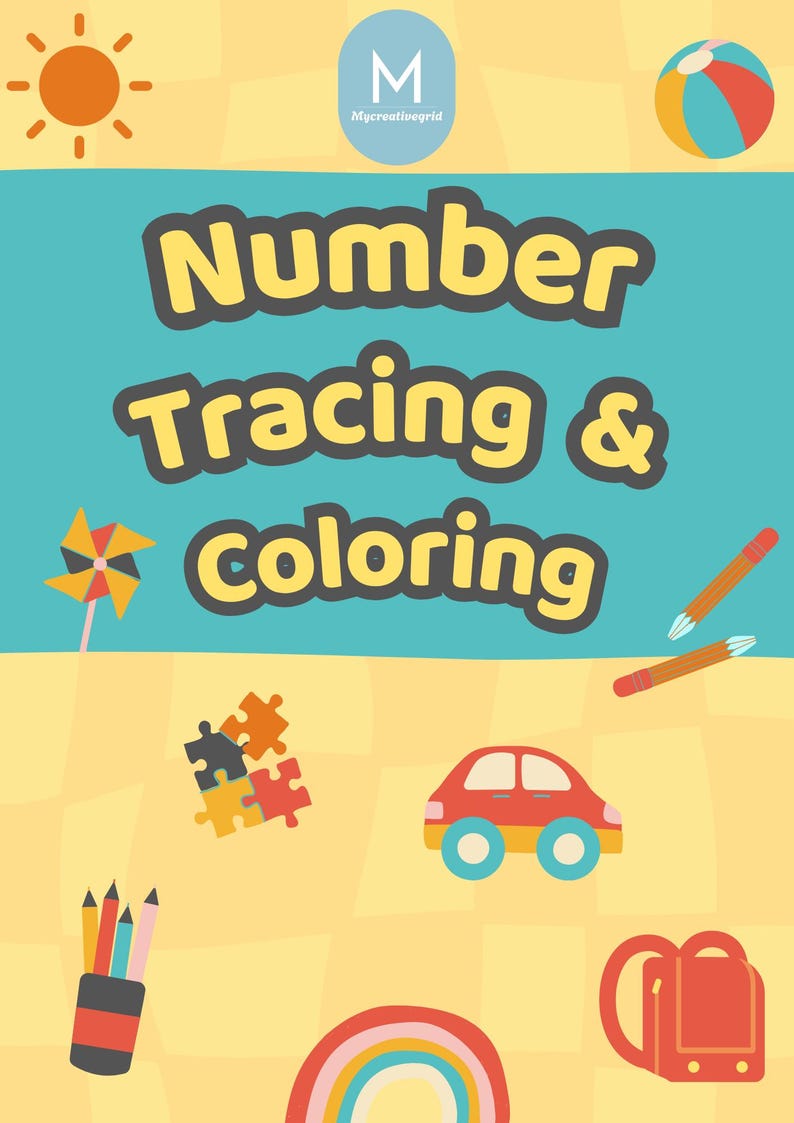 Number Tracing & Coloring Worksheets for Kids | Counting Practice 1–20 ...