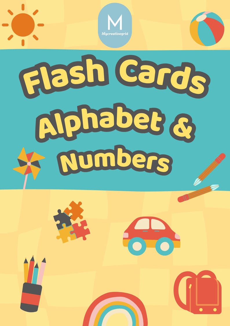 Alphabet & Number Flashcards for Kids | A–Z Letters and 1–20 Numbers ...