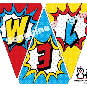 Superhero-themed "welcome Baby" Printable Banner - Etsy