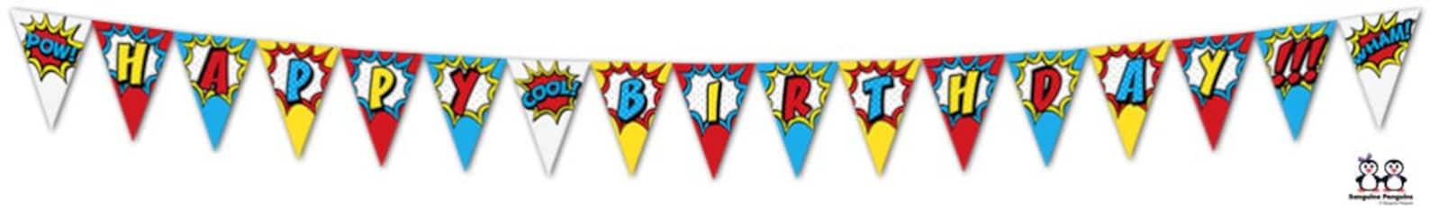 Superhero-themed "welcome Baby" Printable Banner - Etsy