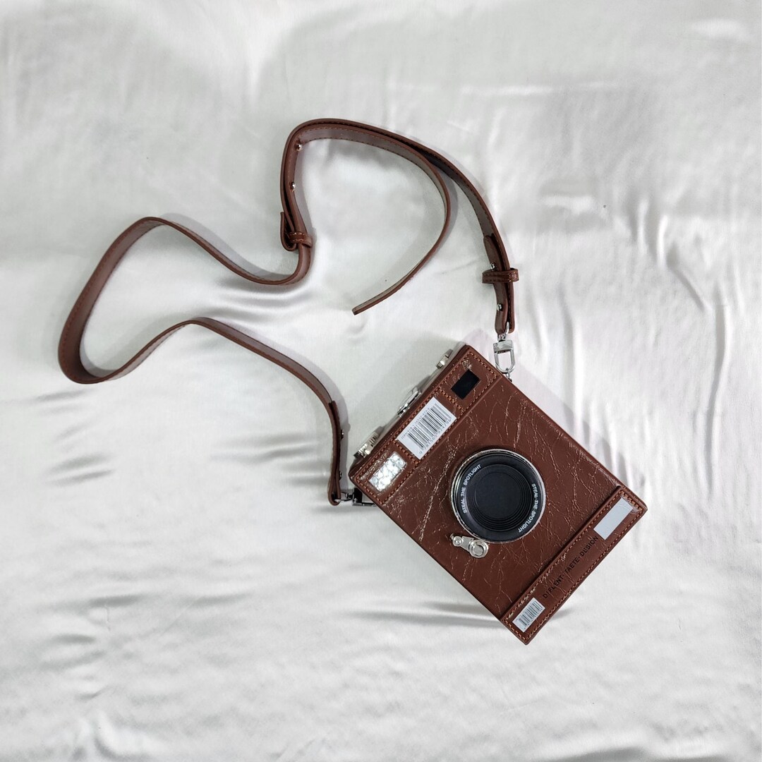 Vintage Style Quirky Camera Theme Bag With Belt Sling Brown - Etsy