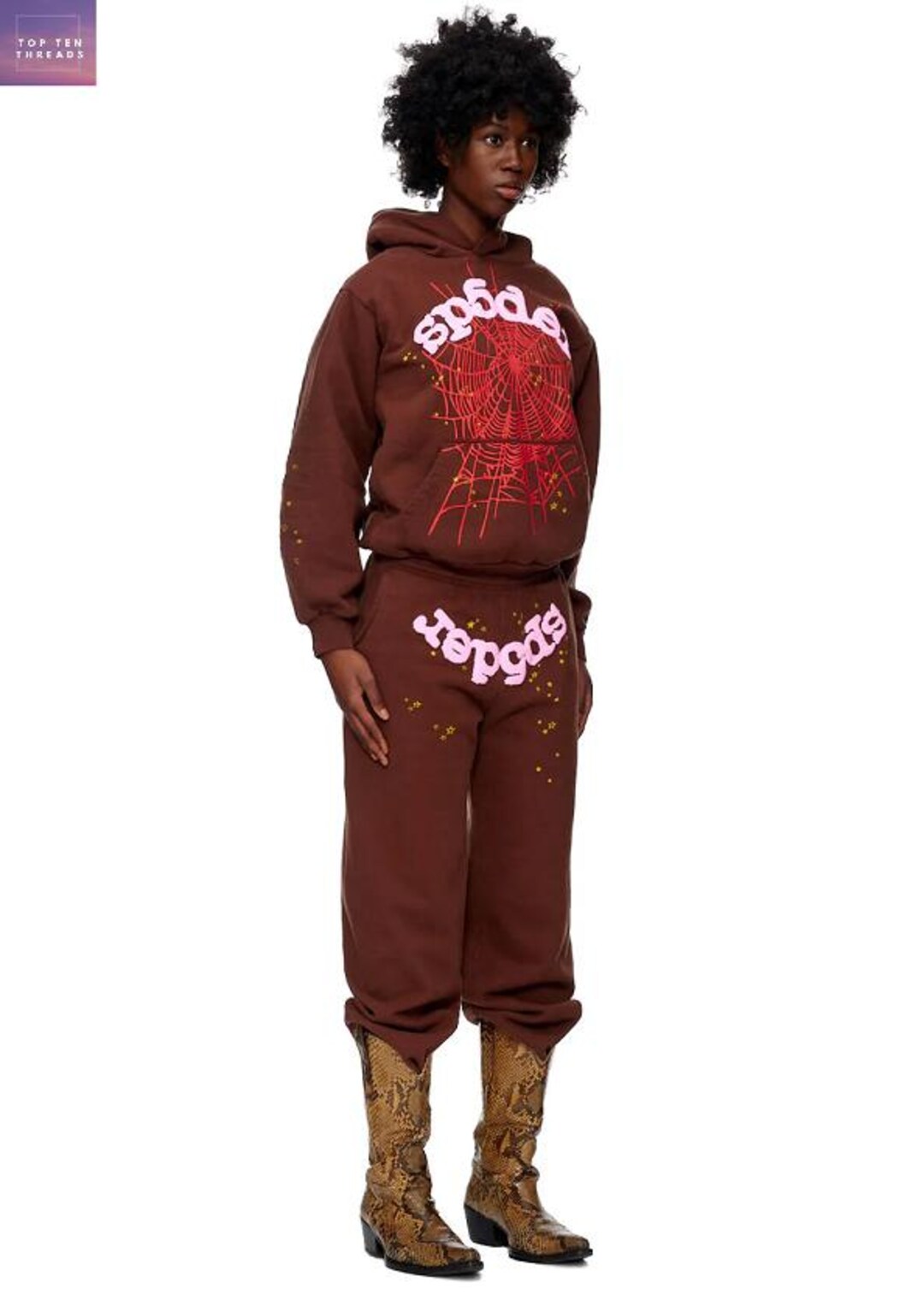 Vintage Spider Web Brown Unisex Tracksuits - Hoodie and Sweatpants - Etsy