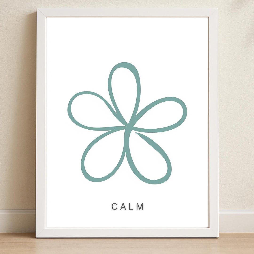 Calm Emotion Poster Printable Minimalist Nursery Wall Art for Baby Room ...