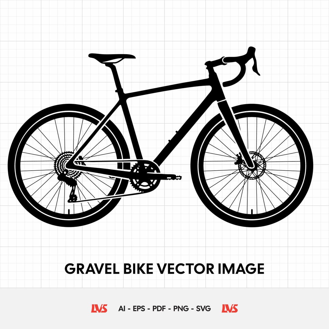 Gravel Bike SVG | Adventure Cycling Vector, All-road Bicycle PNG for ...