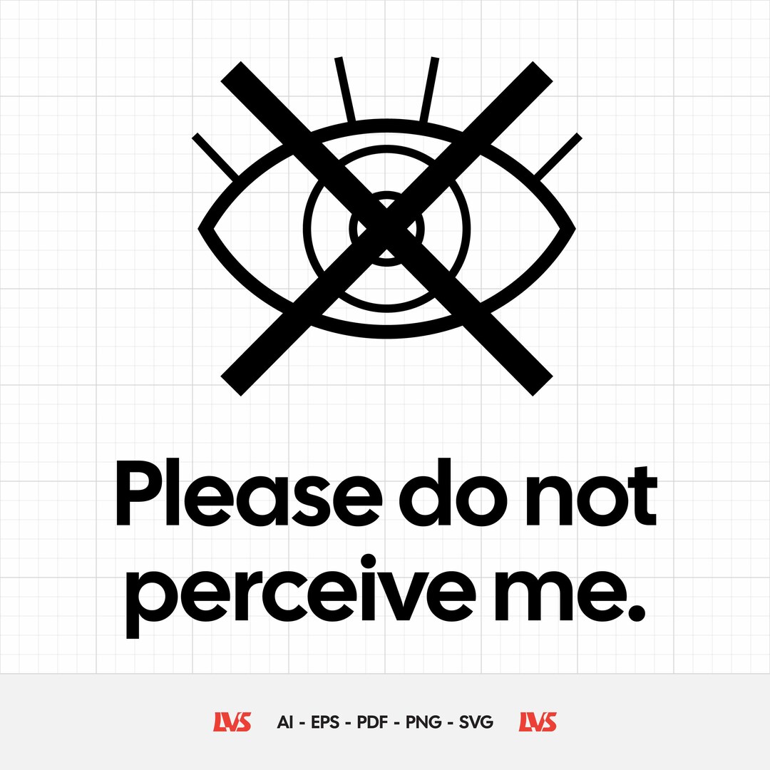 Please Do Not Perceive Me T-shirt Vector Design, Funny Social Anxiety ...