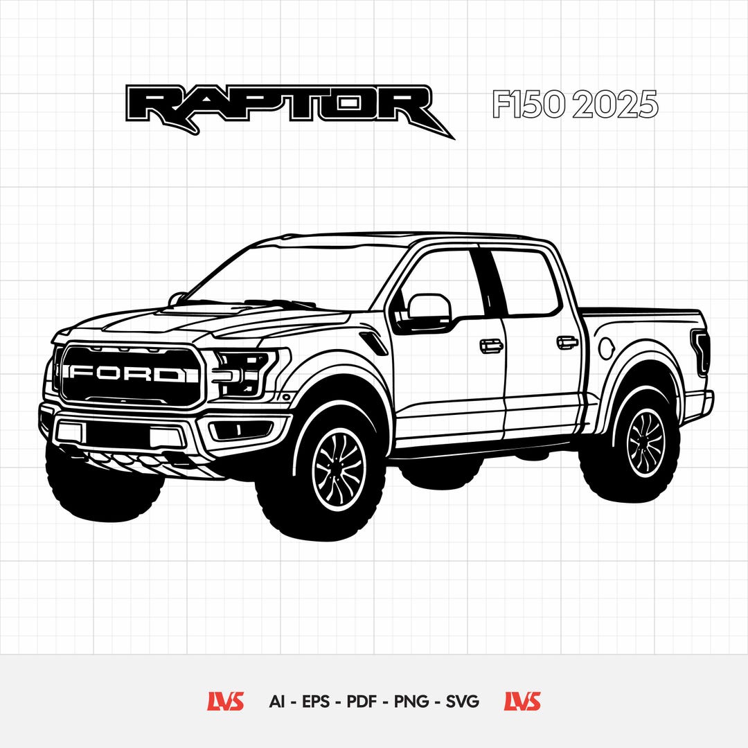 Ford F150 Raptor SVG | Offroad Truck Vector, High Performance Pickup ...