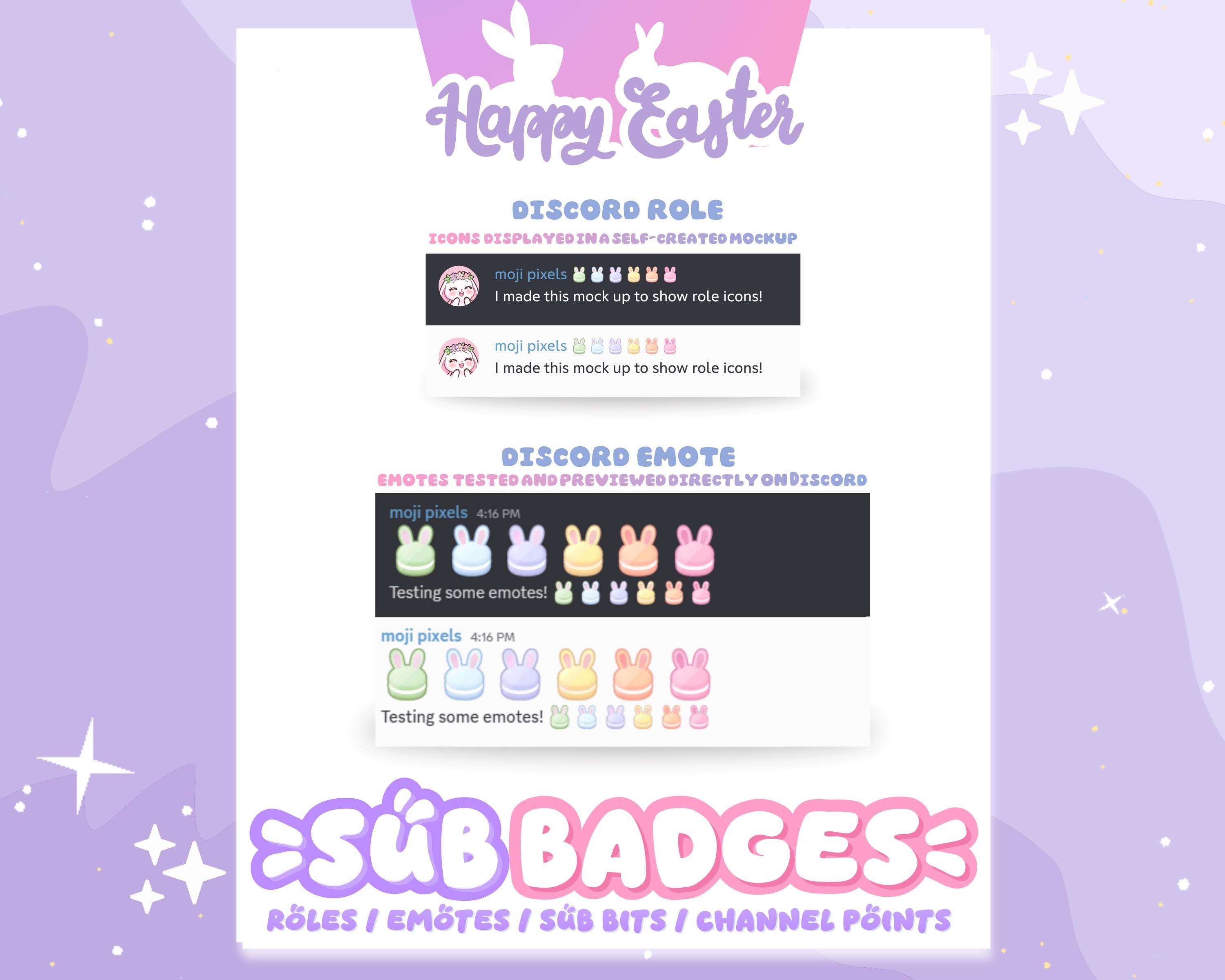 Easter Bunny Twitch Sub Badges | Role Icons, Emotes, Bits or Channel ...