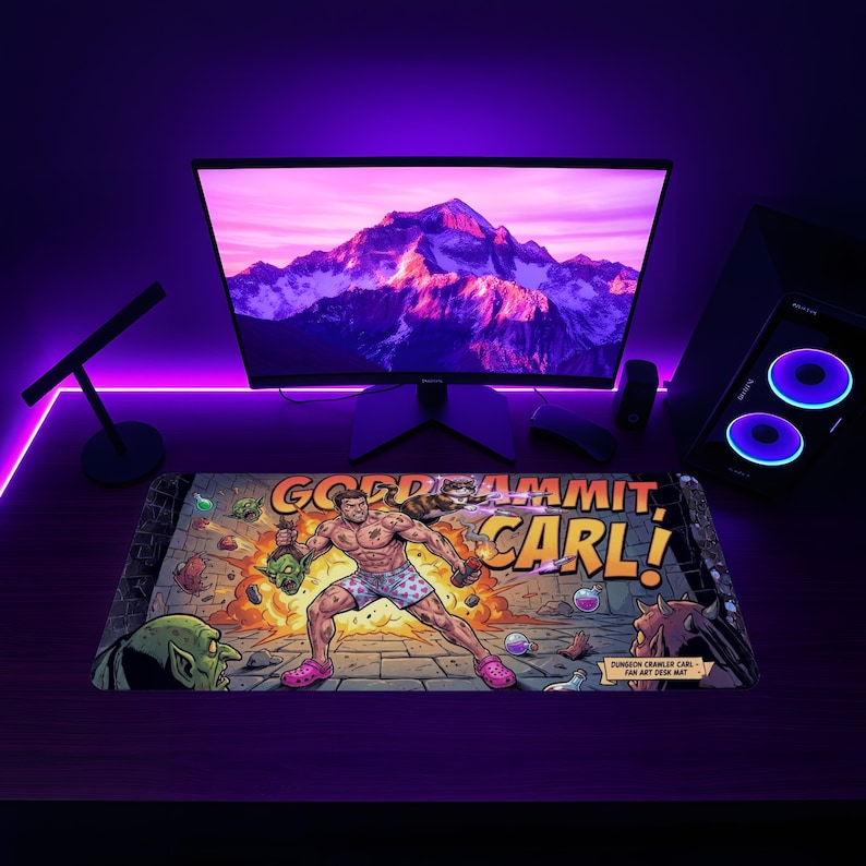 Dungeon Crawler Carl Desk Mat, Goddammit Carl Gaming Mouse Pad,princess ...
