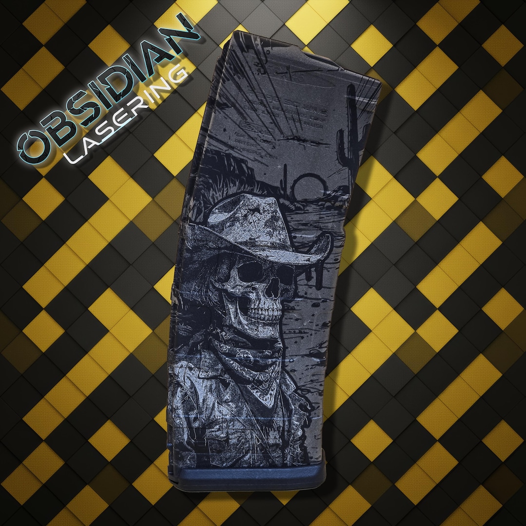 PMAG Laser Engraving Digital File - Detailed Cowboy Skeleton | Multi ...