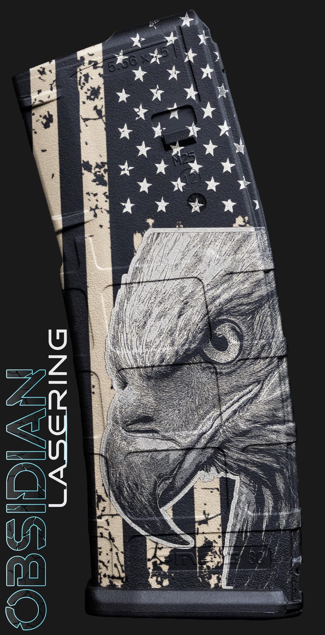 PMAG Laser Engraving Digital File | Detailed Eagle and American Flag ...
