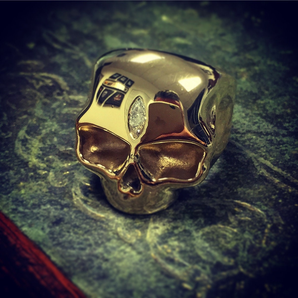 Men's Heavy Handmade Skull Ring Made in Solid 9ct Yellow - Etsy UK