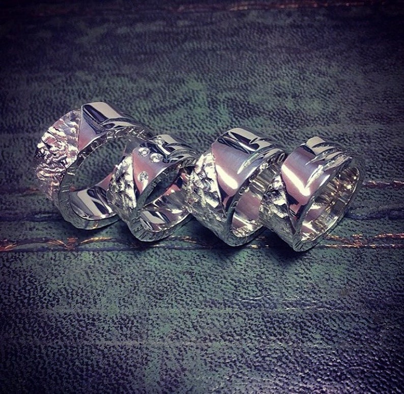 Mens Hand Made 925 Sterling Silver Chunky Fallen Angel Ring - Etsy UK