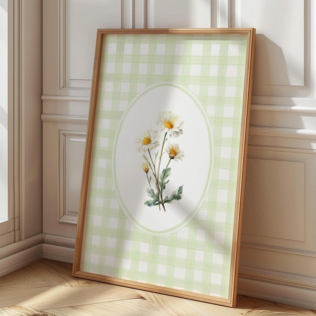 Daisy Wall Art Printable for Bedroom and Living Room Minimalist ...