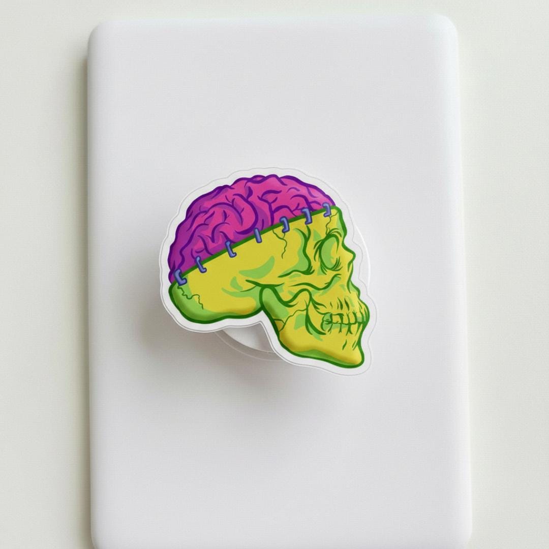 Colorful Skull Magsafe Phone Stand – Funky Brain Magnetic Phone Grip ...