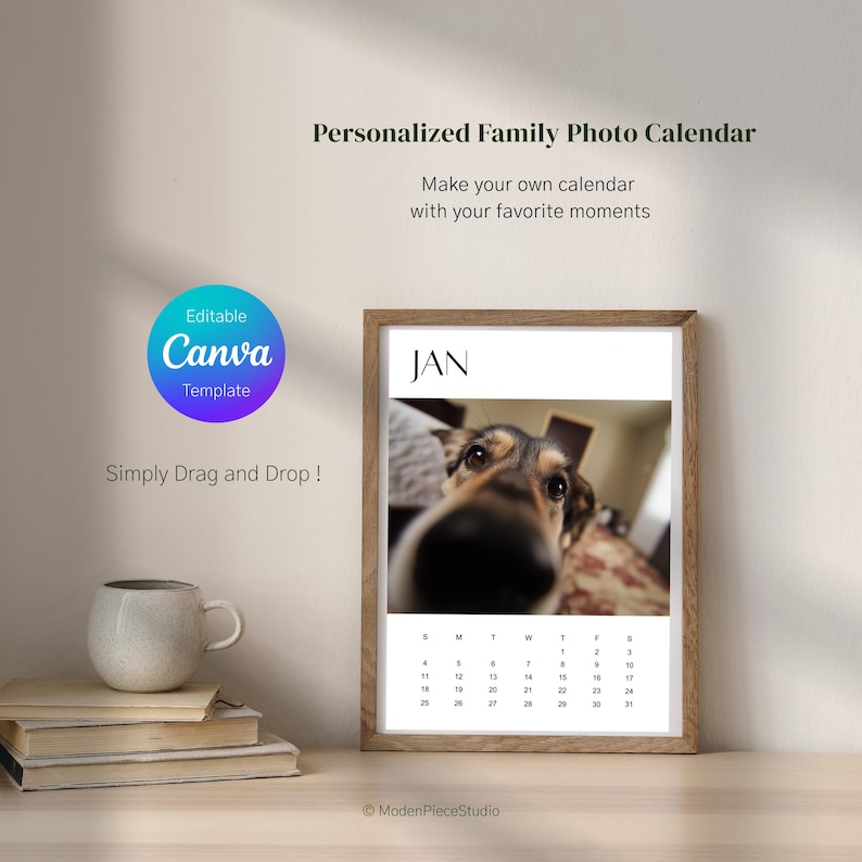 2026 Custom Family Photo Calendar Template | Minimal Monthly Calendar ...