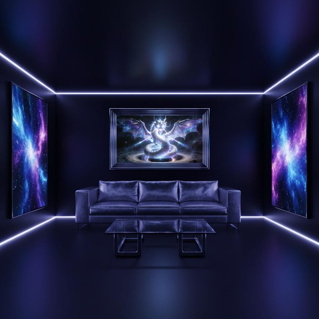 Dragon Quasar Art | Dragon Cosmic Energy Power Poster | Epic Decoration ...