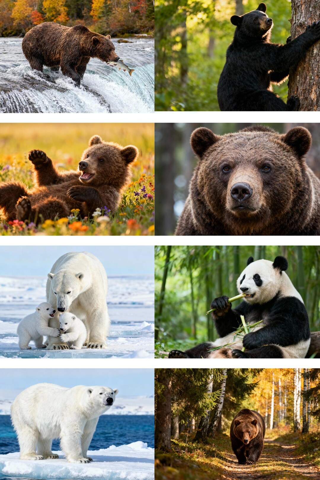 8 World Bears Collection Pack | Geographic Wall Art Bundle | HD Digital ...