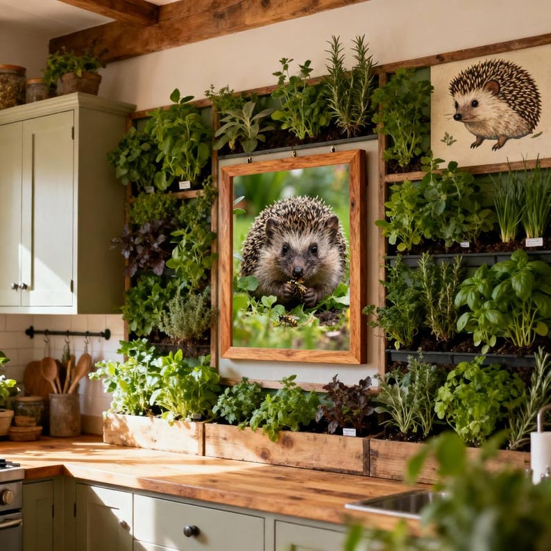 Hérisson Jardin Art Mural | Poster Garden Habitat Helper Natural ...