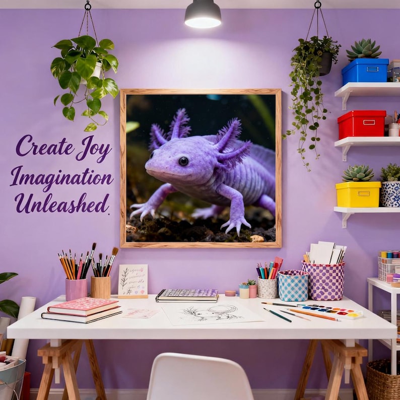 Collection 8 Axolotls Mignons Pack | Art Mural Nursery Bundle | Posters ...