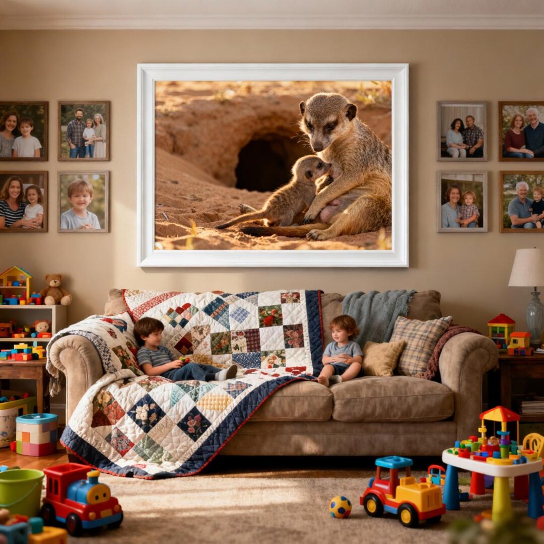 Meerkat Mother Baby Art | Mother Baby Maternal Poster | HD Digital ...