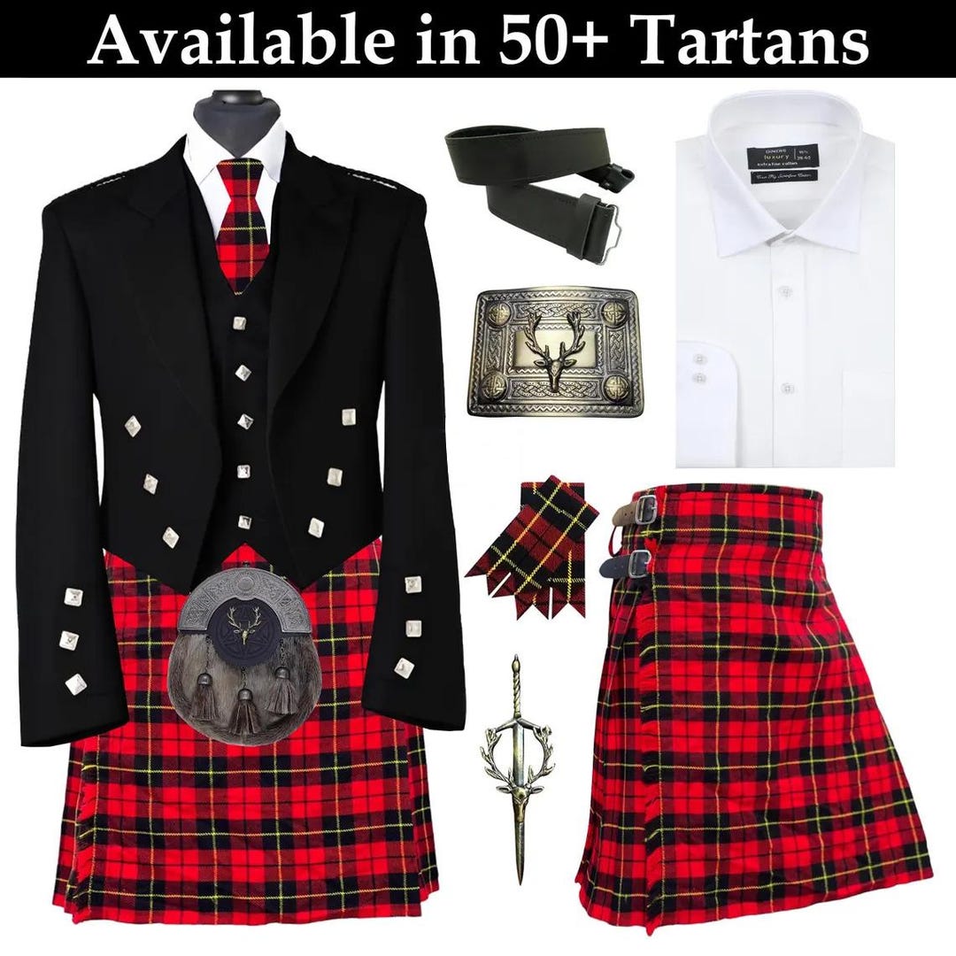 Men's Prince Charlie Kilt Outfit: 10-piece Scottish Wedding Attire - Etsy