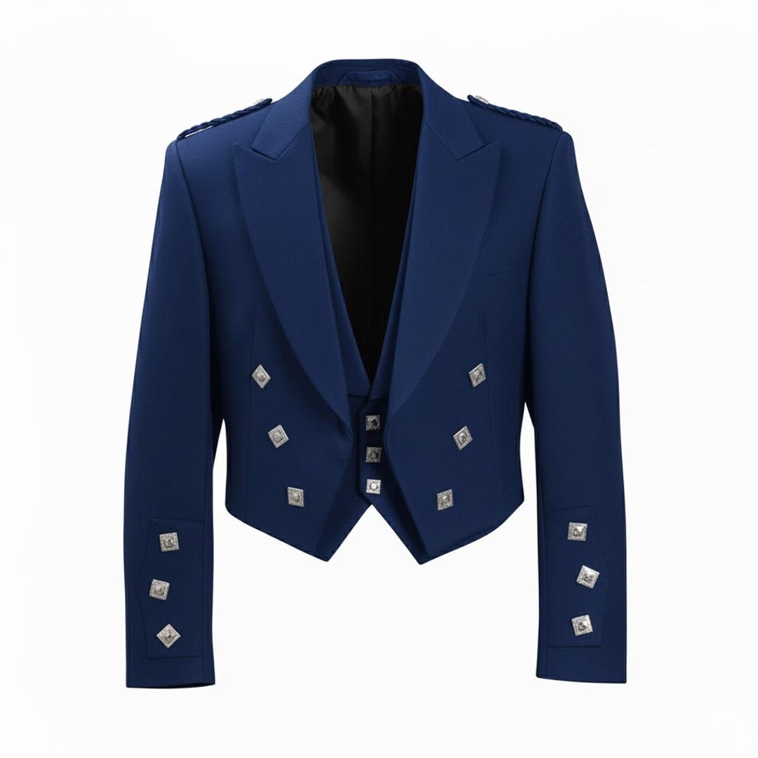 Men's Blue Prince Charlie Jacket | Scottish Wedding Tuxedo - Etsy