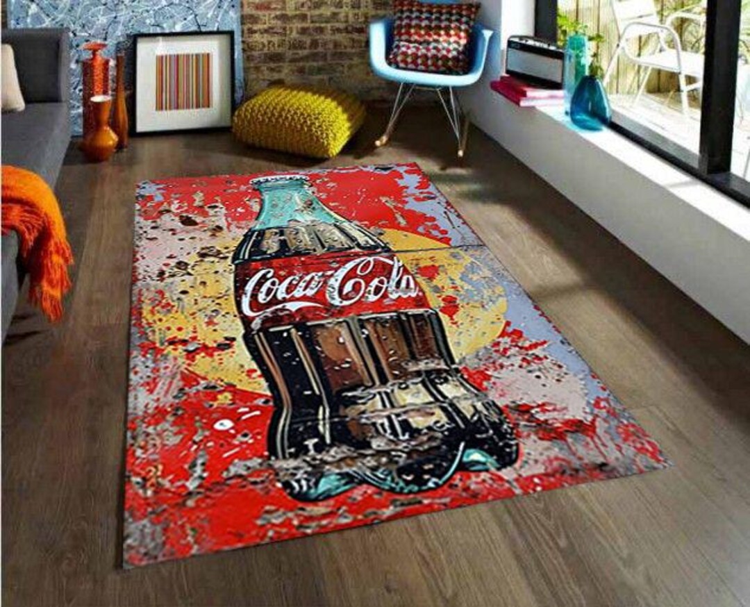 Coca-cola Bottle Pattern Rug, Kitchen Runner, Beverage Decor - Etsy
