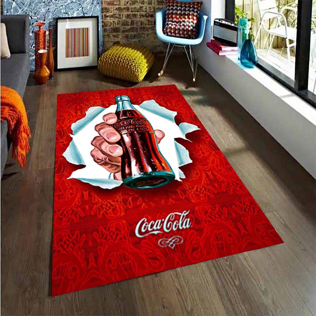 Coca Cola Bottle Rug, Kitchen Runner, Beverage Decor - Etsy