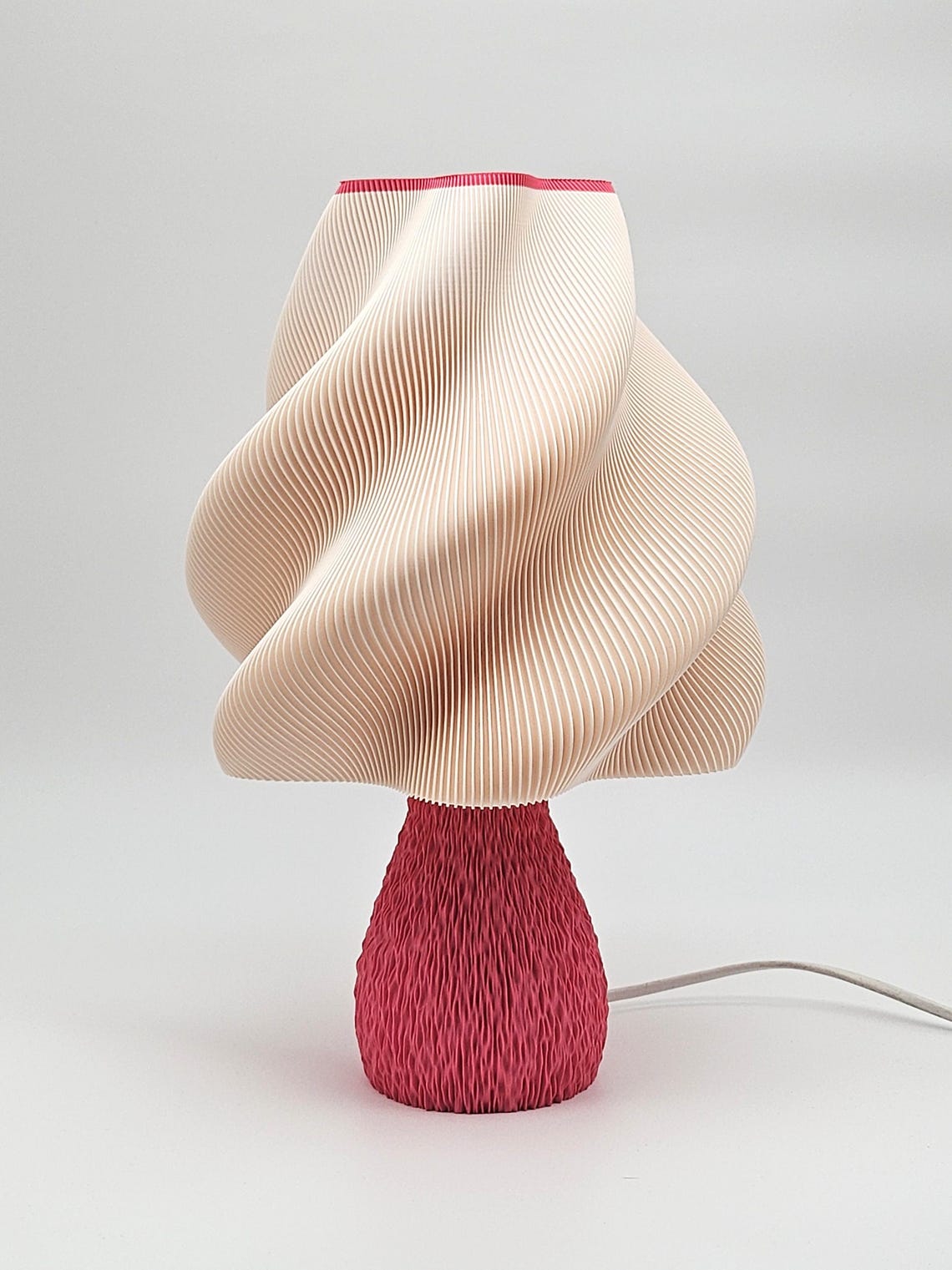 Tamar Lamp Pink - Ivory | Mushroom Table Lamp: Modern Ambient Lighting ...