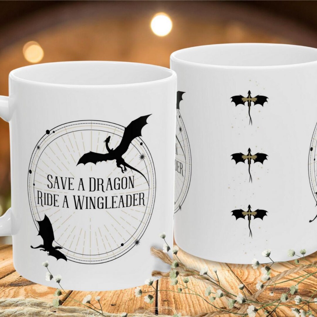 Fourth Wing Fan Mug: Save a Dragon Ride a Wingleader Coffee Cup ...