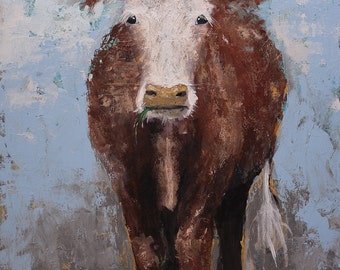 Farm animal painting | Etsy