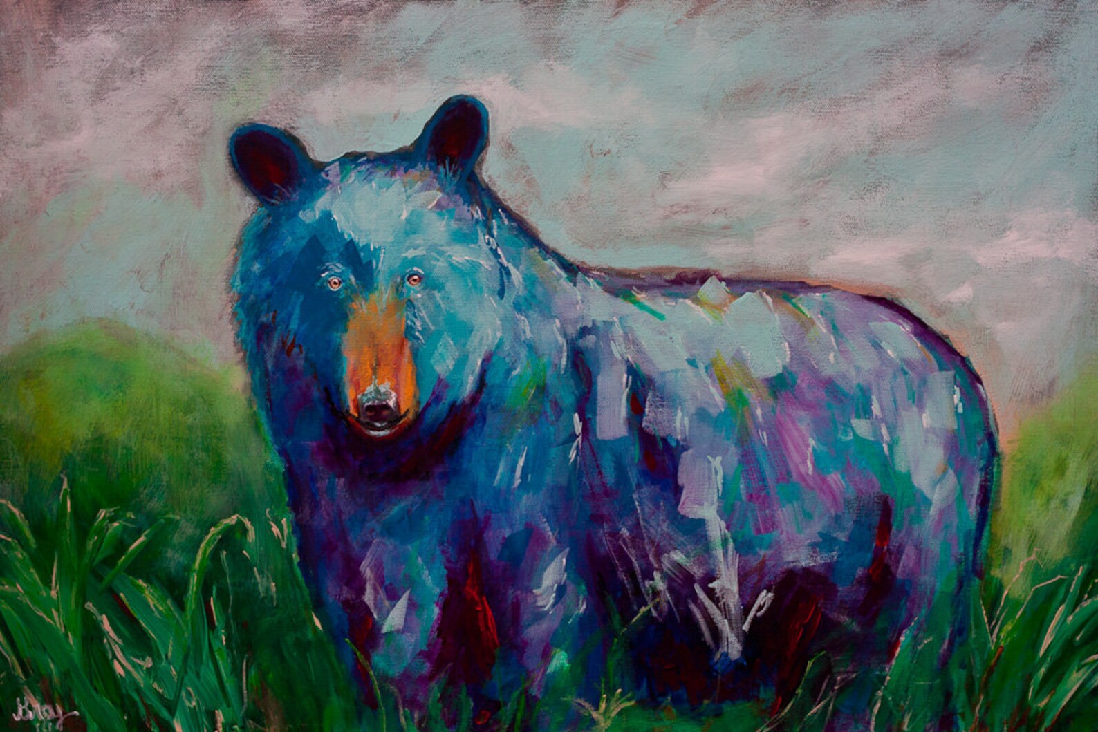 BEAR CANVAS Art WHIMSICAL Giclee Print Wall Art Gallery - Etsy