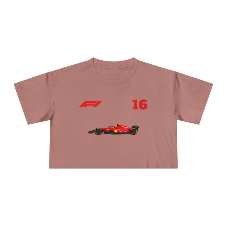 Ferrari Leclerc 16 Women Crop Top | F1 Racing Baby Tee | Formula One ...