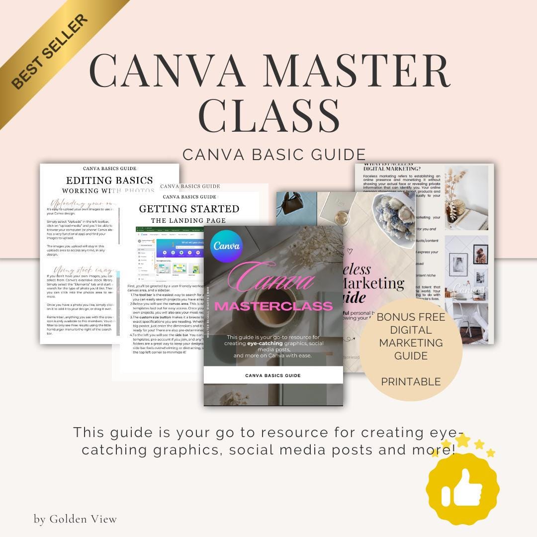 Canva Master Class and Marketing Guide Strategy Development Brand Kit ...