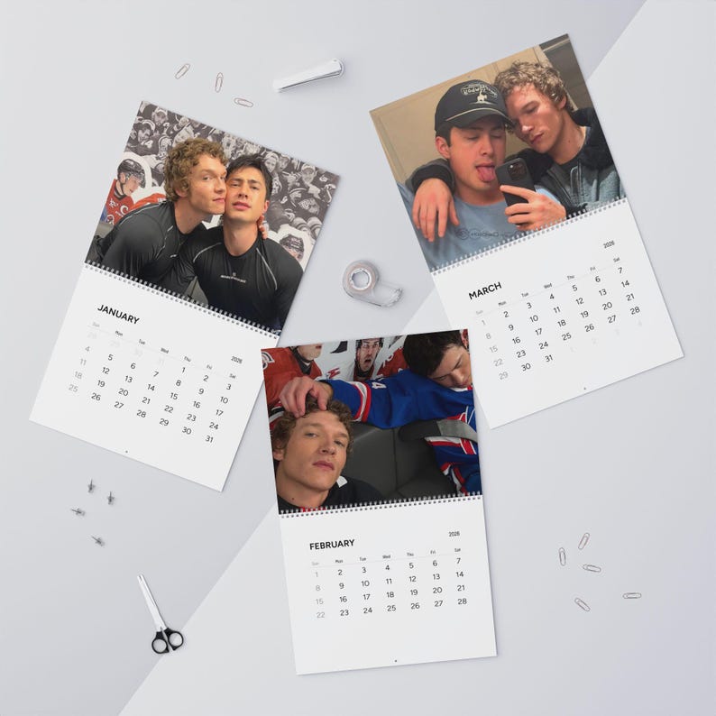 Heated Rivalry 2026 Calendar, Spicy Romance Photo Calendar, Male ...
