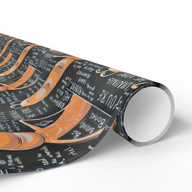 Marcus the Worm Wrapping Paper | Rigatoni Pasta Wrapping Paper | Robert ...