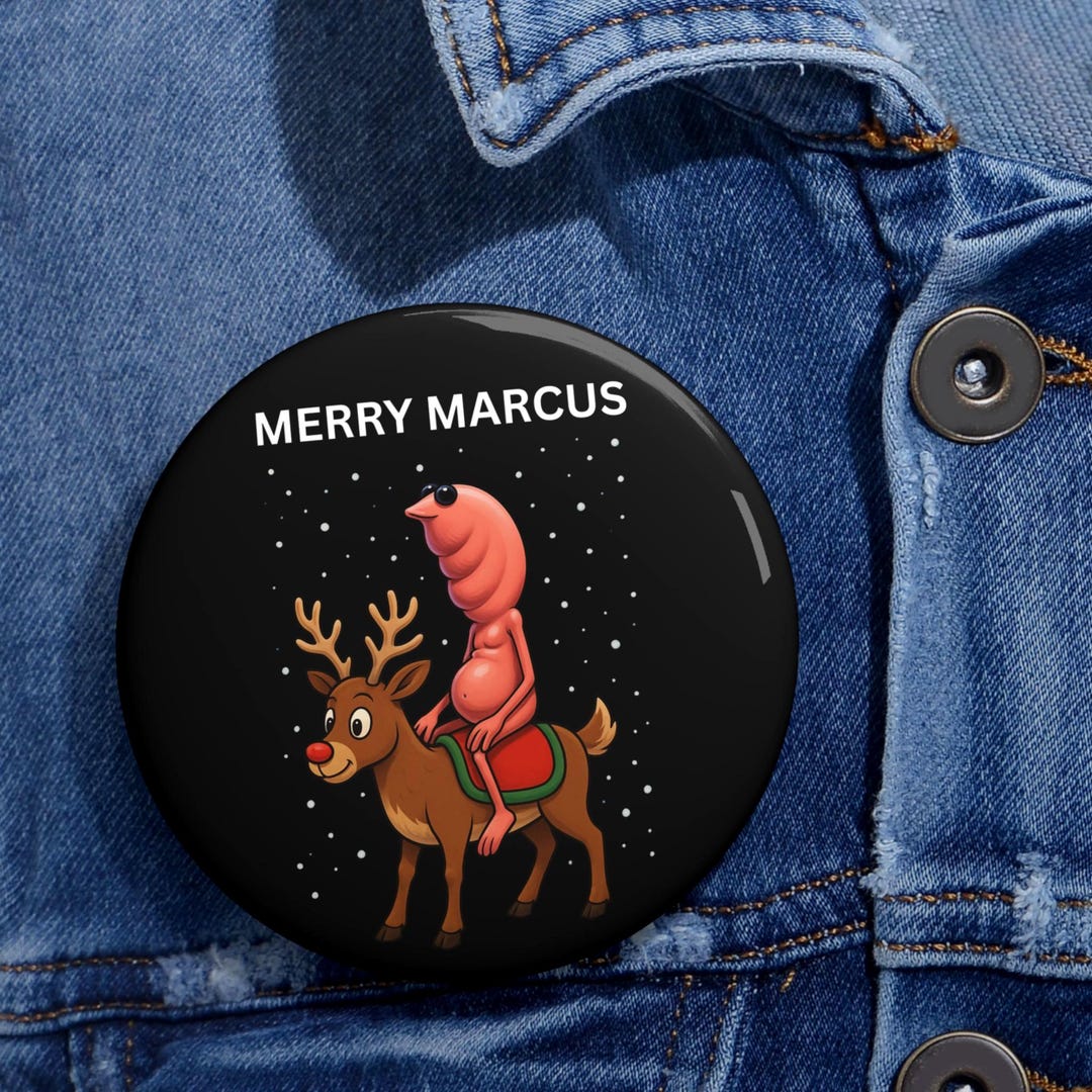 Marcus the Worm Pin Button | I Don't Like This Rock Pin Button | Robert ...