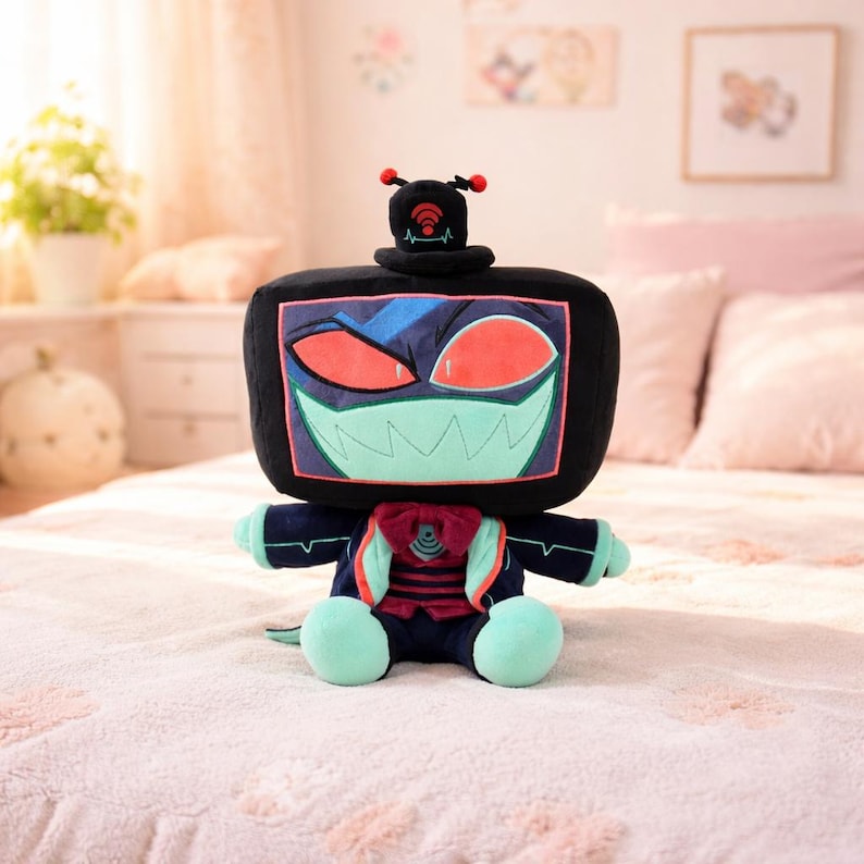 Hazbin Hotel Vox Plush Toy 25cm – TV Demon Inspired Collectible Plush ...