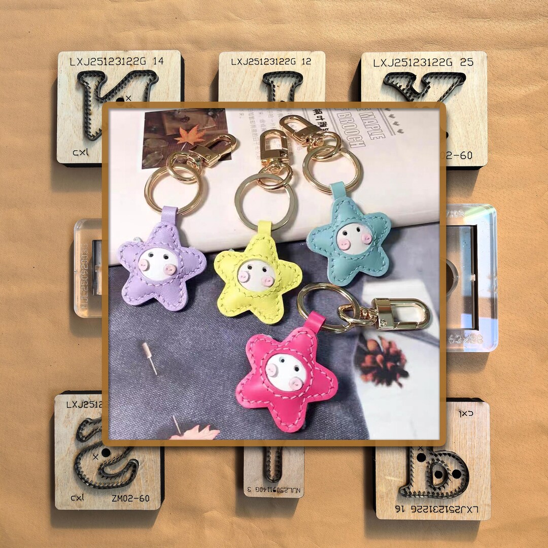 Star Angel Laser Wooden Die Bag Charm Car Hanging Ornament Keychain ...