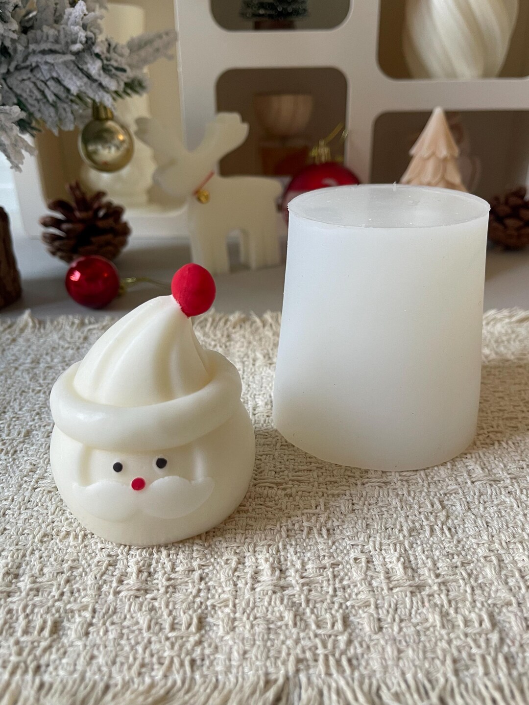 3D Santa Claus Candle Silicone Mold for Christmas Wax & Plaster DIY - Etsy