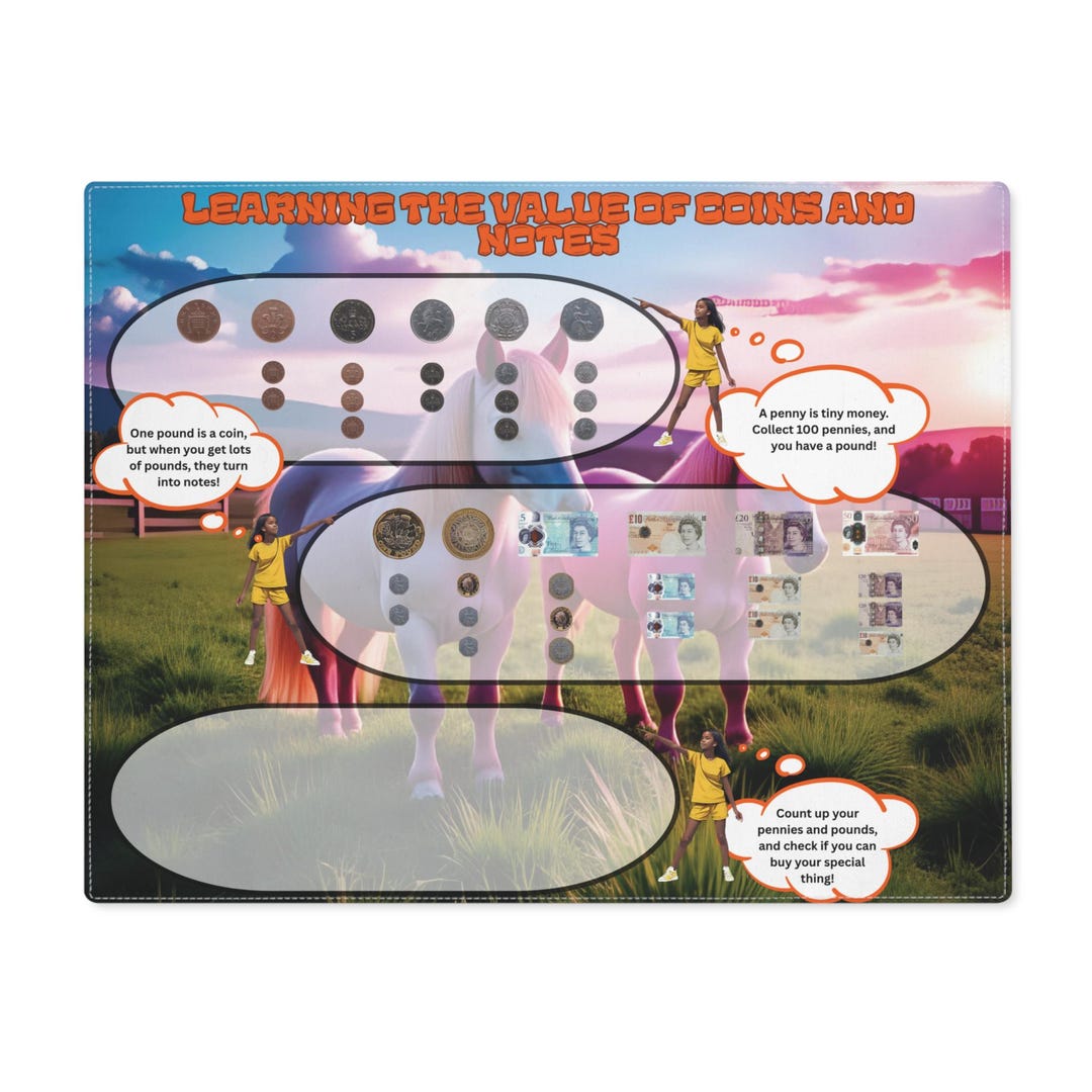 Unicorn Learning Placemat for Kids, Educational Table Mat, Fun Learning ...