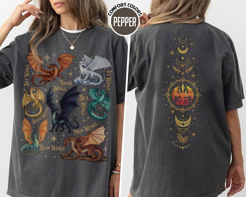2-sided Wings of Fire Dragons Sweatshirt, Queen of Pyrrhia Tshirt ...